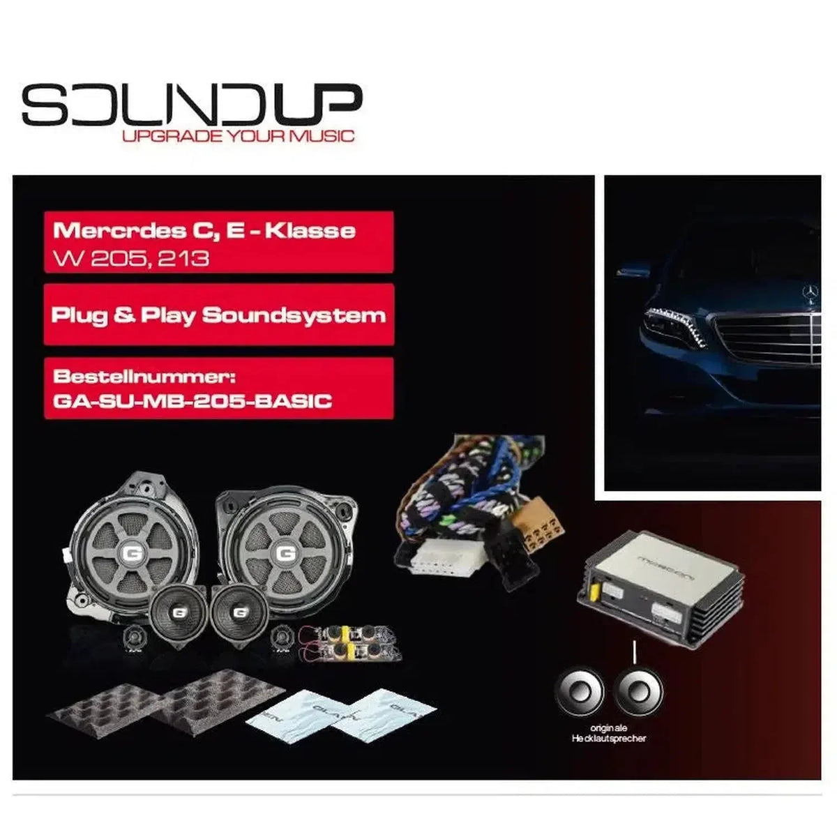 Achetez Gladen Mosconi SoundUp Mercedes C205 / A205 – Kit Audio Plug ...